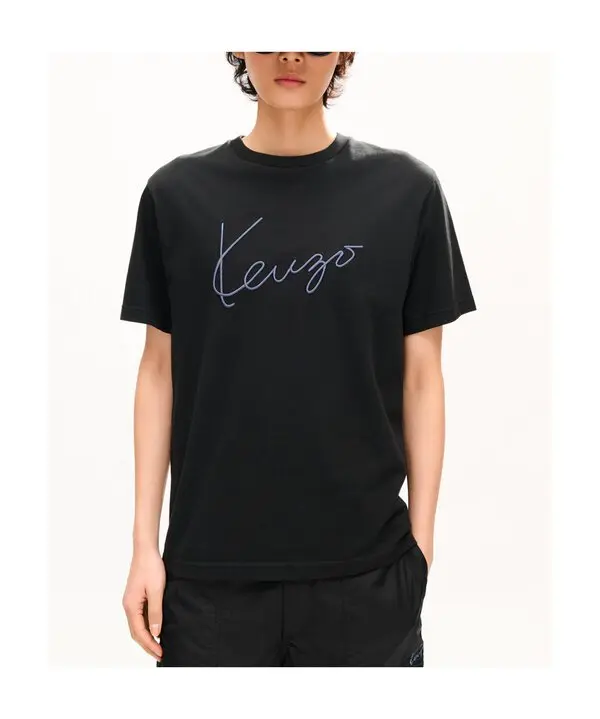 Kenzo Logo Embroidered Crewneck T-shirt