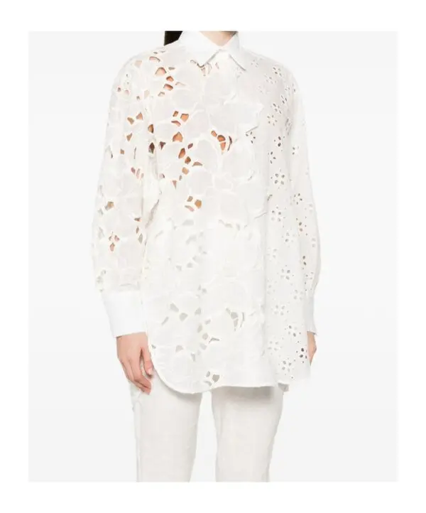 Ermanno Scervino Broderie Anglaise Floral Shirt