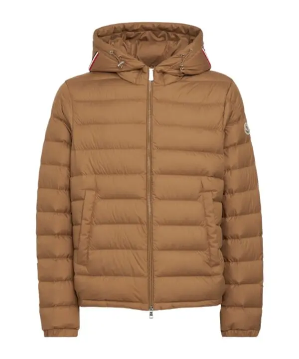 Moncler Vermeil Quilted Down Jacket With Drawstring Hood - Brown