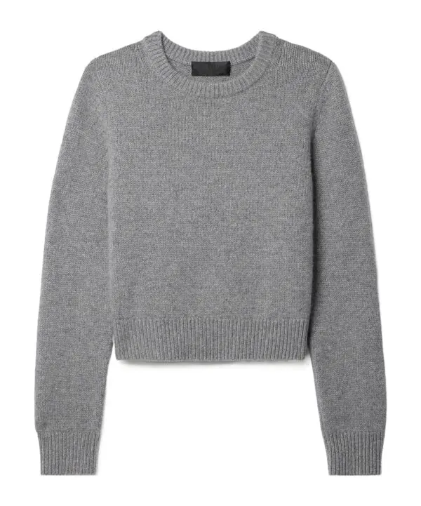 NILI LOTAN Crew Neck Sweater With Ribbed Cuffs And Hem - Gray