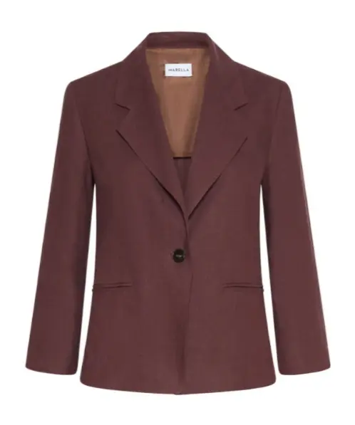 Marella Single-breasted Linen Blazer