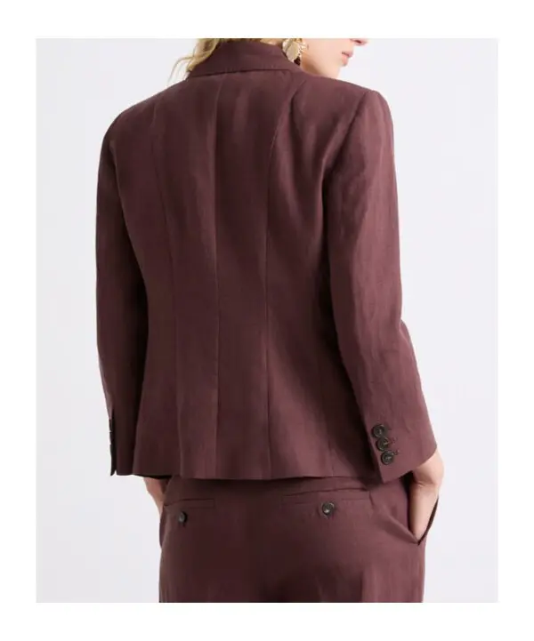 Marella Single-breasted Linen Blazer