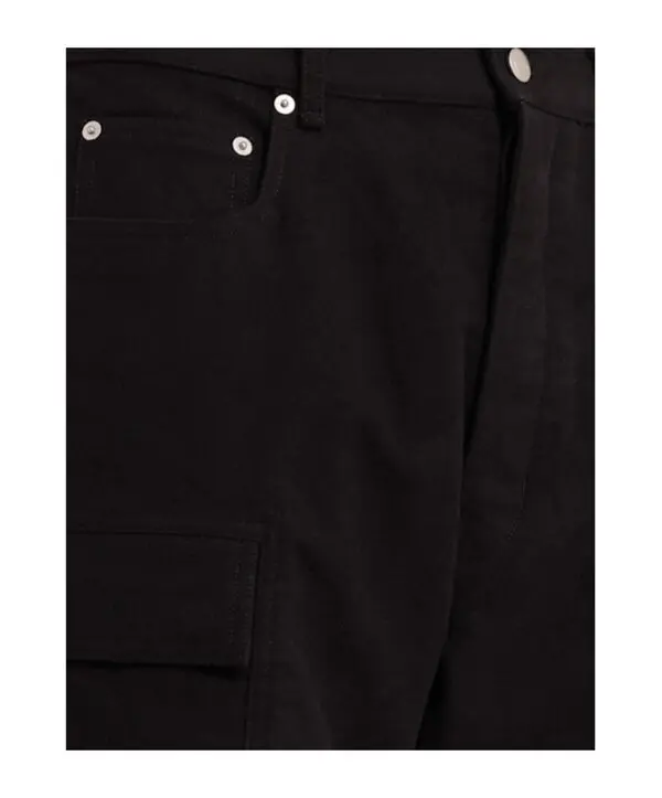Rick Owens Double Cargo Cotton Jeans - Black