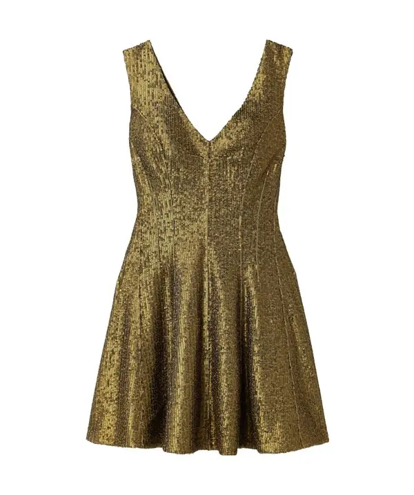 Norma Kamali Grace Sequined Mini Dress - Bark