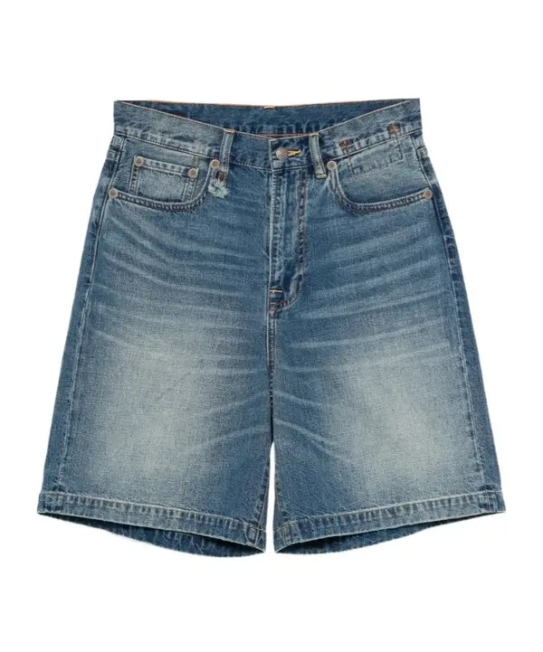 R13 Five-pocket Denim Shorts - Gray