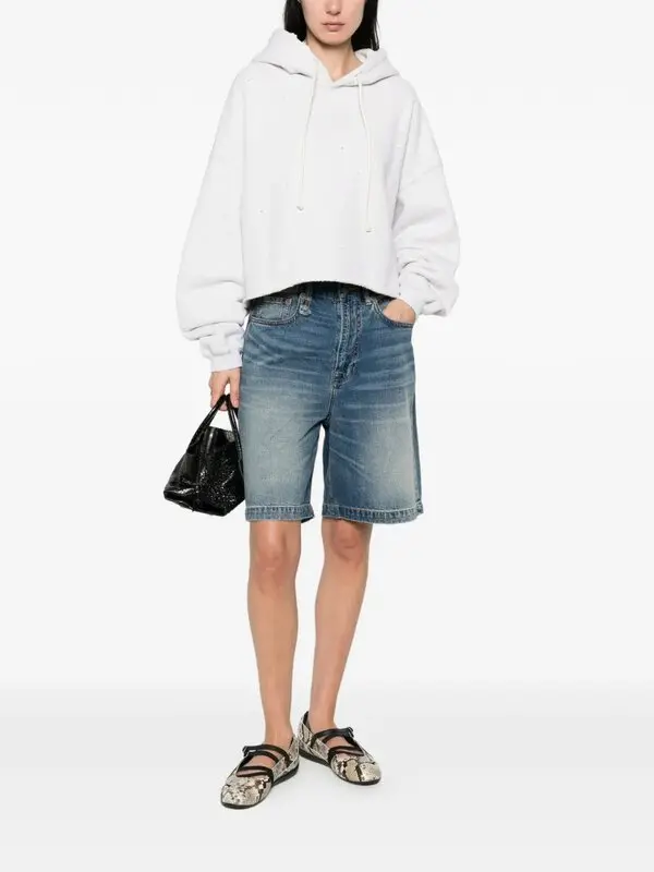 R13 Five-pocket Denim Shorts - Gray