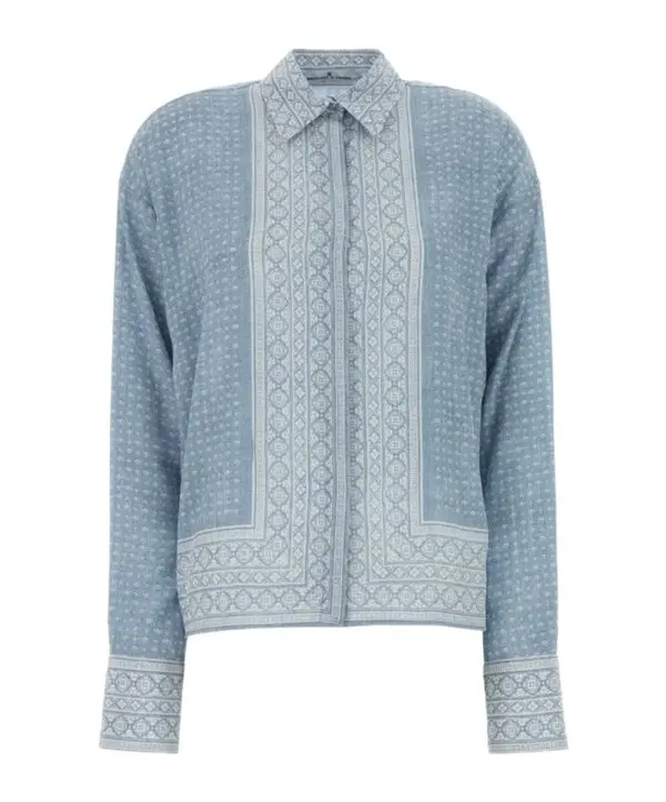 Ermanno Scervino Geometric Print Shirt - Blue