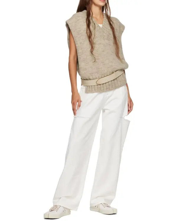 MAISON MARGIELA V-neck Ribbed Knitted Vest