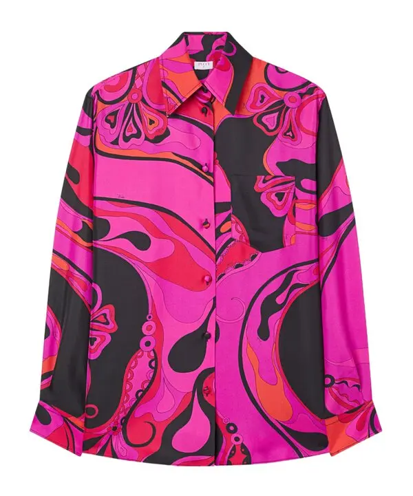 Emilio Pucci Printed Oversized Shirt - Pink
