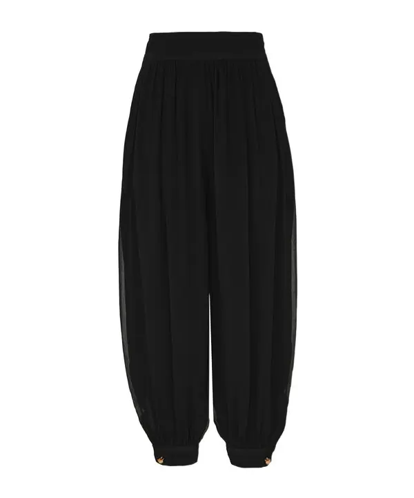 Zimmermann Luna Billow Harem Trousers - Black