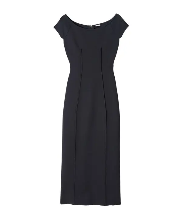 JOSEPH Short-sleeve Midi Dress - Black