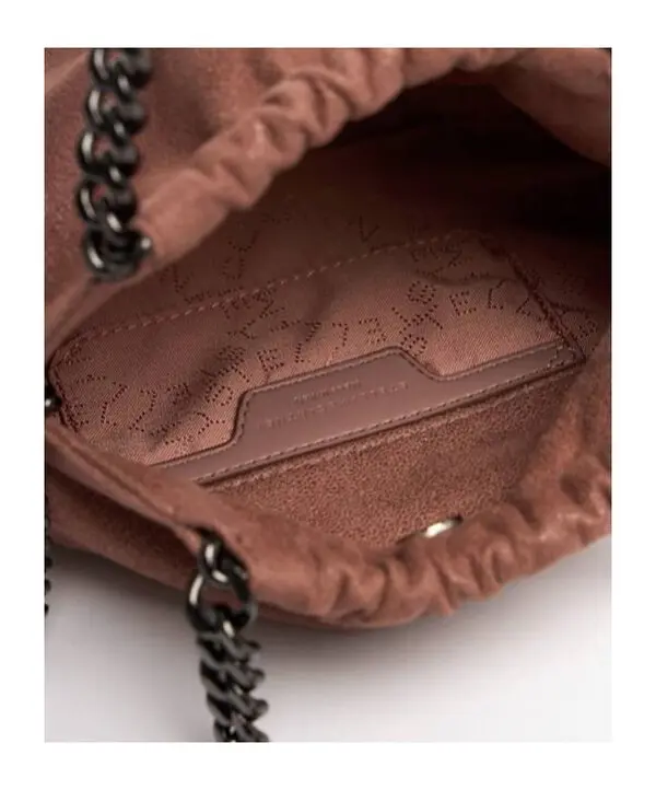 Stella McCartney Mini Eco Shaggy Drawstring Bag - Pink