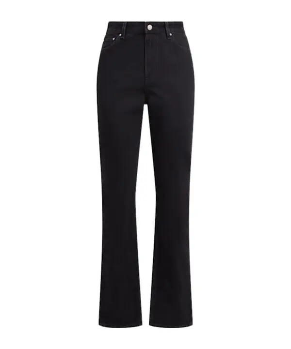 TOTEME High Rise Slim Cotton Denim Jeans - Black