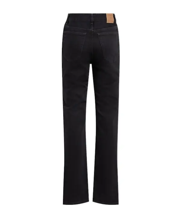 TOTEME High Rise Slim Cotton Denim Jeans - Black