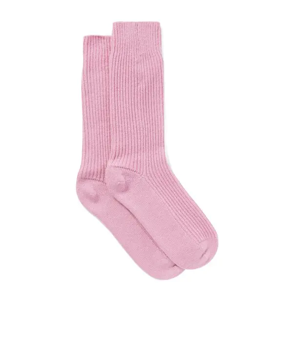 LISA YANG Zera Ribbed Cashmere Socks - Pink