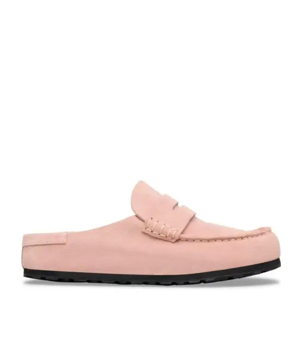 BIRKENSTOCK Naples Suede Loafers - Pink Clay