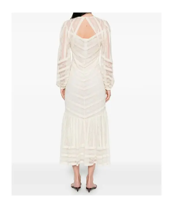 TWINSET Long Sleeved Maxi Dress - White