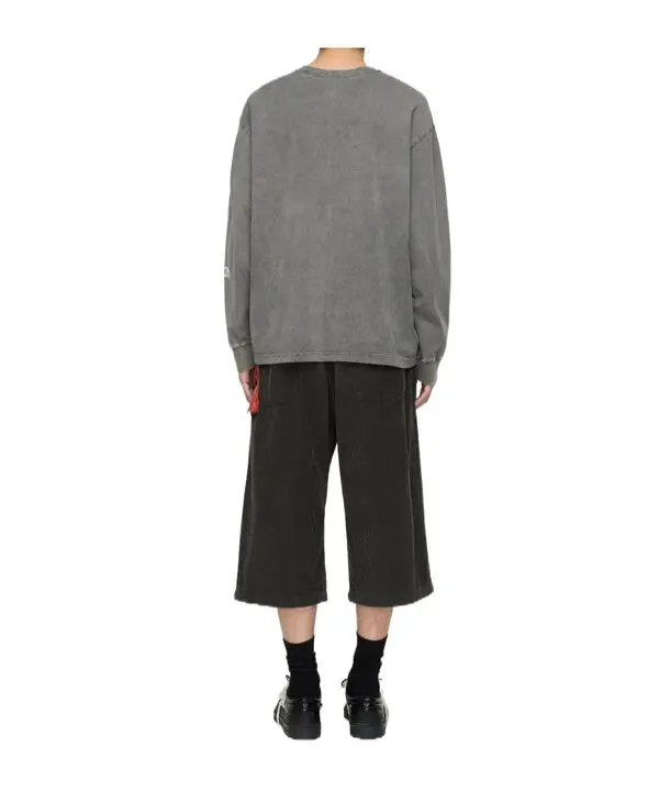 SONG FOR THE MUTE Scribble Oversized Crew Neck Pullover