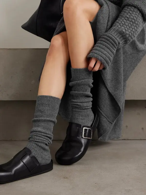 LISA YANG Cashmere Knee Socks - Black