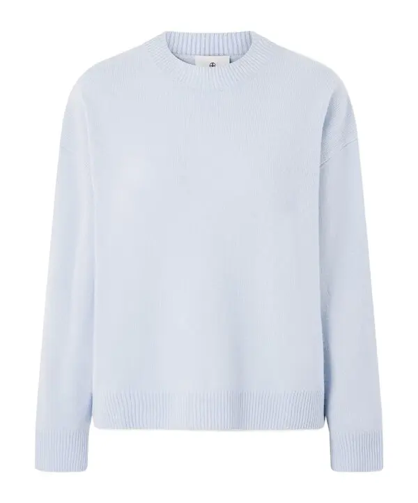 ANINE BING Lee Crew-neck Sweater - Light Blue