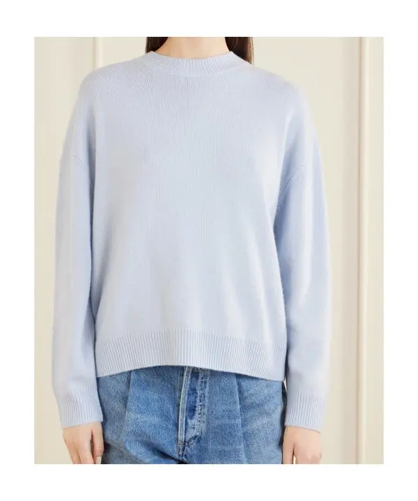 ANINE BING Lee Crew-neck Sweater - Light Blue