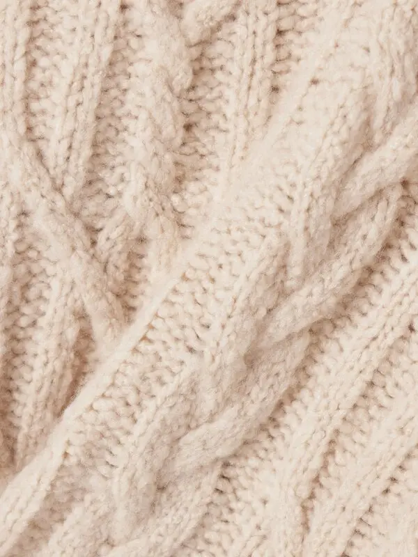 NILI LOTAN Fairiny Cable Knit Turtleneck Sweater