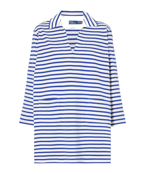 Polo Ralph Lauren Striped Cotton-jersey Mini Dress