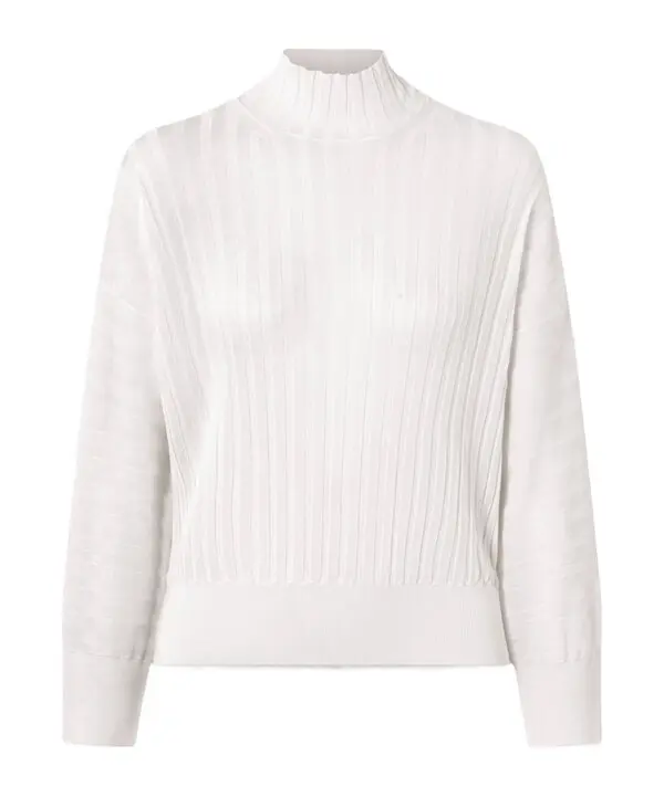 Proenza Schouler Luiza Ribbed-knit Turtleneck Sweater - White