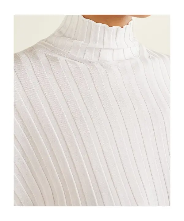 Proenza Schouler Luiza Ribbed-knit Turtleneck Sweater - White