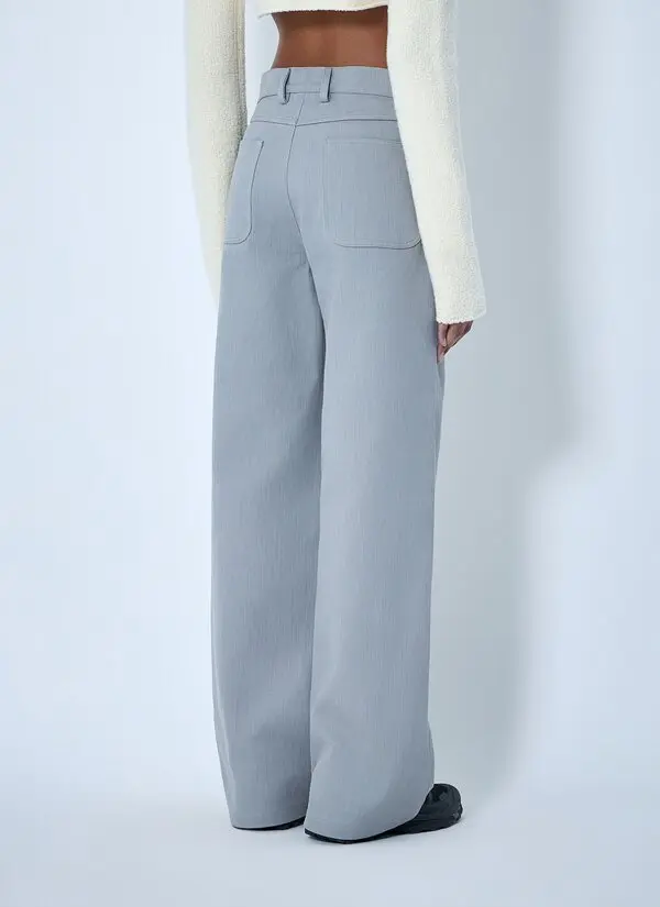 RIER Wide-leg Tailored Pants - Blue