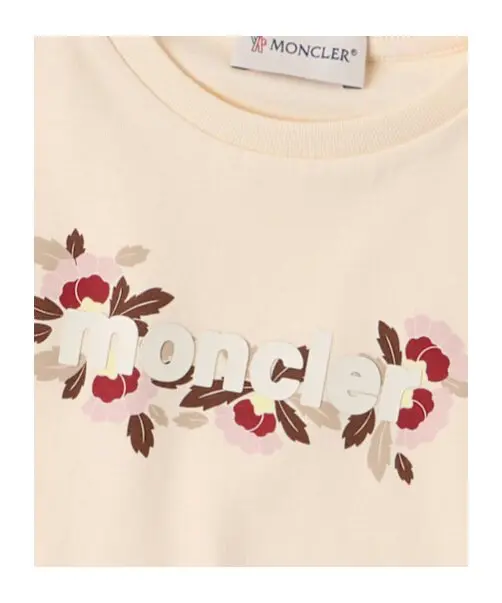 Moncler Floral Logo Print Cotton T-shirt