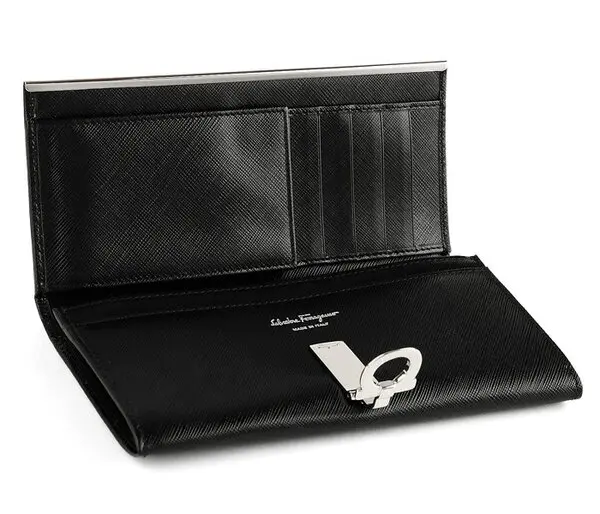 FERRAGAMO Logo Flip Wallet