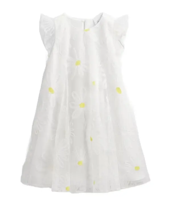 Dior Flared Dress - Ivory/yellow