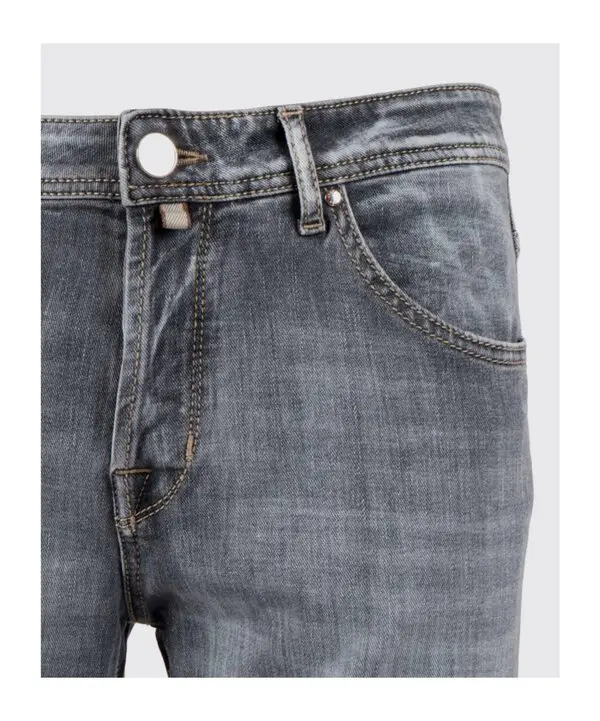 Jacob Cohen Logo Patch Denim Jeans - Black