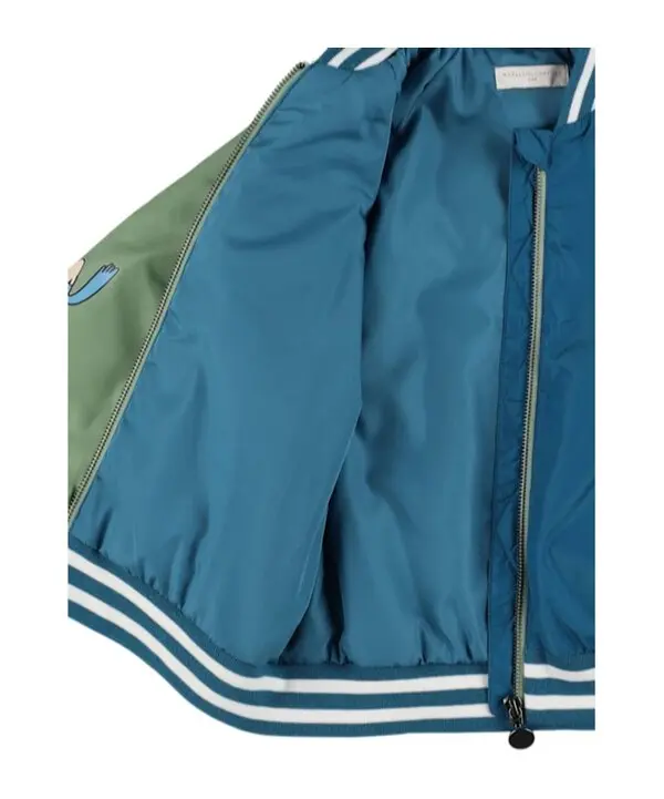 Stella McCartney Embroidered Patch Bomber Jacket - Blue