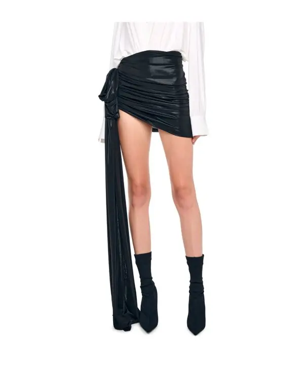 Norma Kamali Diana Skirt With Draped Detail