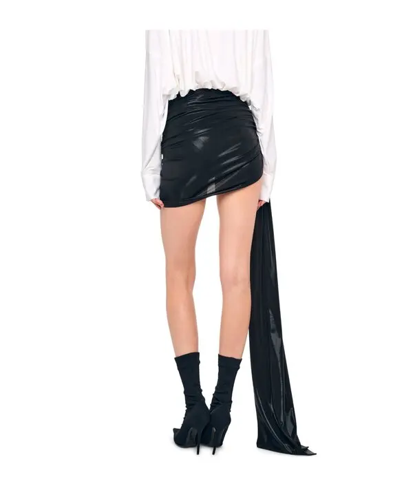 Norma Kamali Diana Skirt With Draped Detail