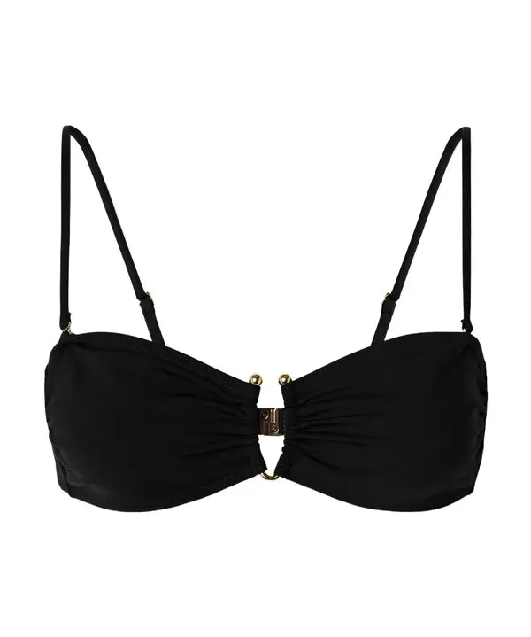 NILI LOTAN Embellished Bikini Top - Black