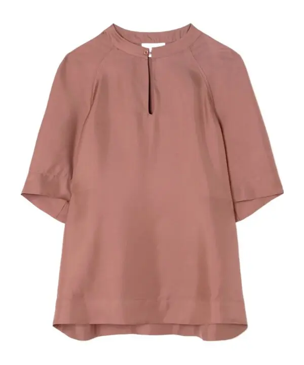 Loulou De Saison Zeus Silk-twill Blouse - Pink