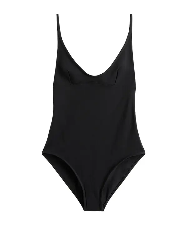 TOTEME Scoop Swimsuit With Tie-up Back - Black