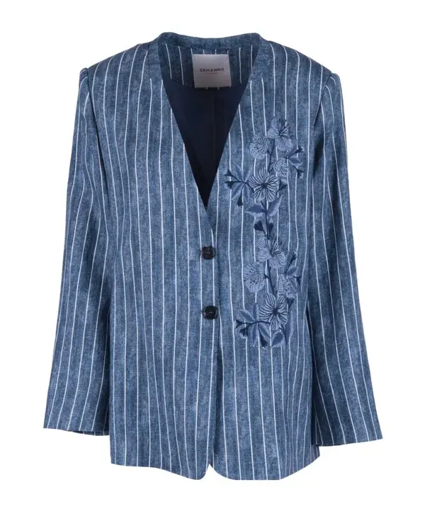 Ermanno Scervino Striped Single-breasted Blazer