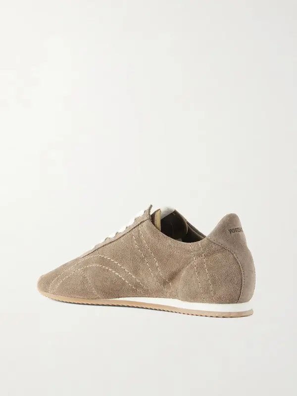 TOTEME Flex Suede Sneakers - Brown