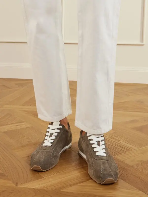TOTEME Flex Suede Sneakers - Brown