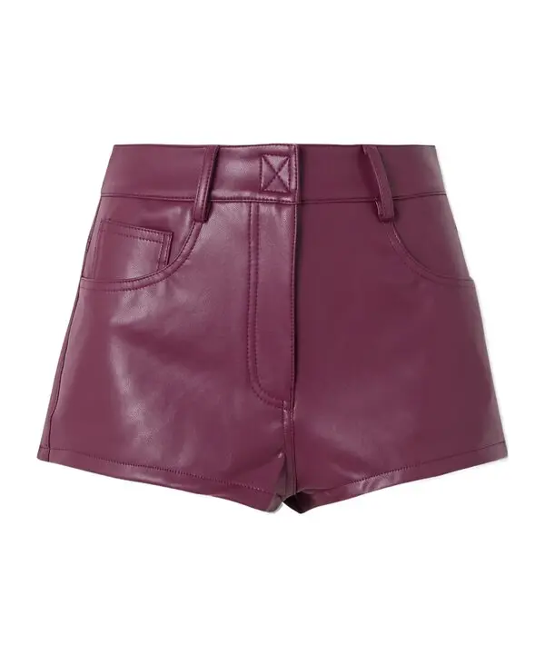 Norma Kamali High Waist Fitted Shorts - Plum