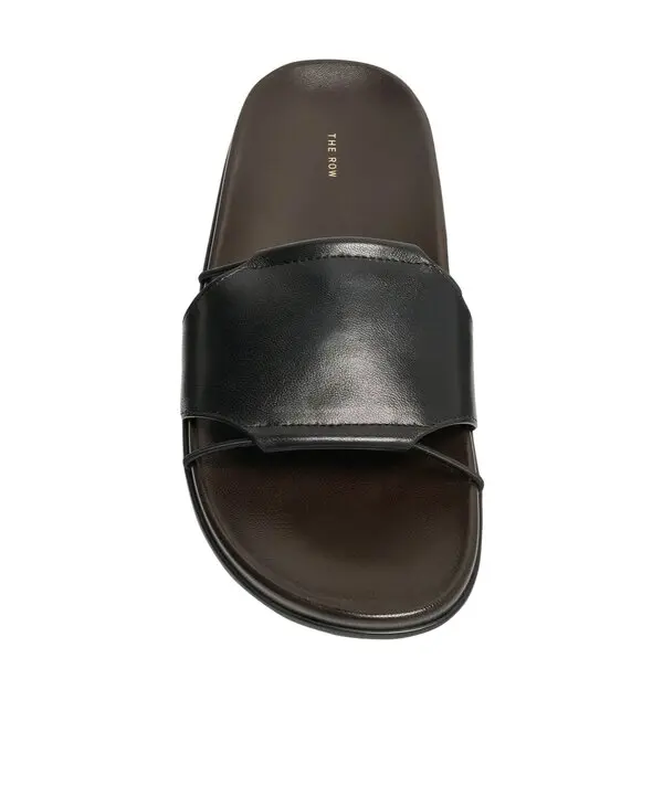 THE ROW Vivienne Slide Sandals - Black