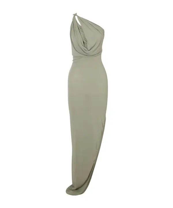 Rick Owens Aaliyah One-shoulder Jersey Gown
