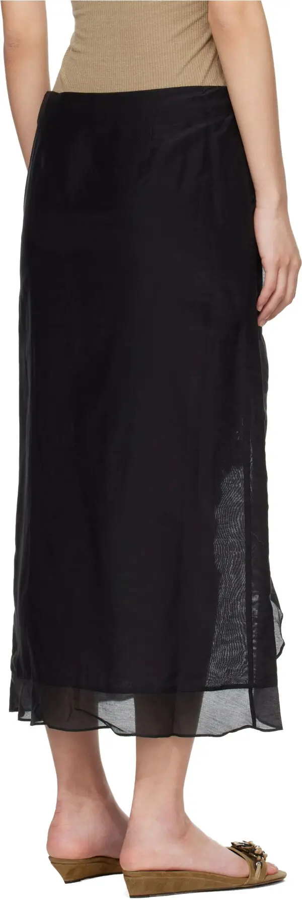 Isabel Marant Étoile Velina Crochet Slit Midi Skirt