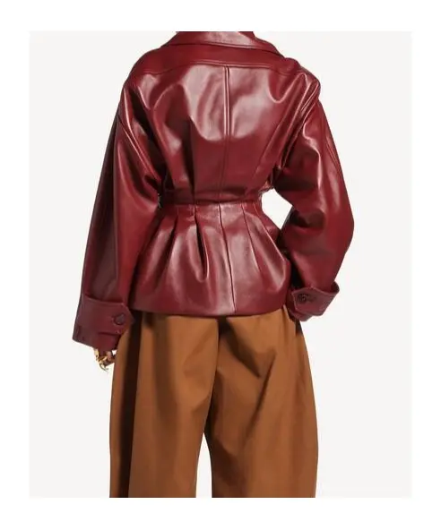 Balenciaga Leather Folded Short Jacket