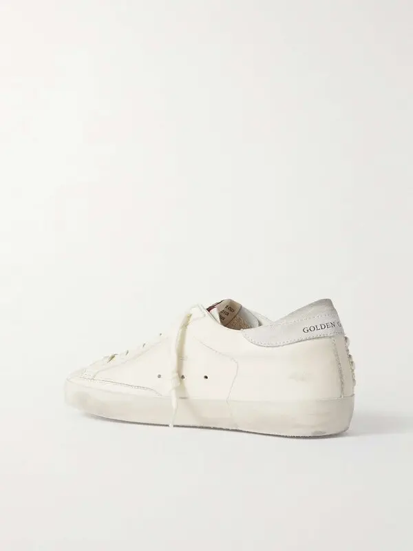 GOLDEN GOOSE Superstar Embellished Lace-up Sneakers - White