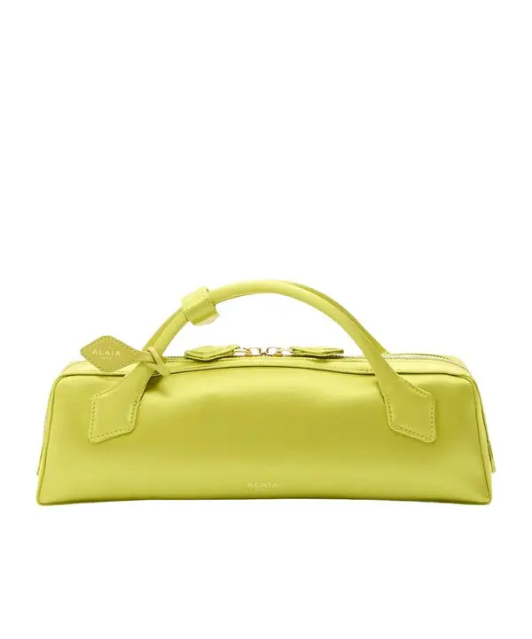 Alaïa Double-handled Clutch - Lime Green